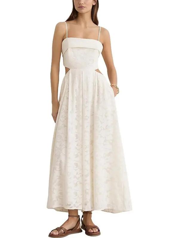 REISS Sian Maxi Dress - Cream