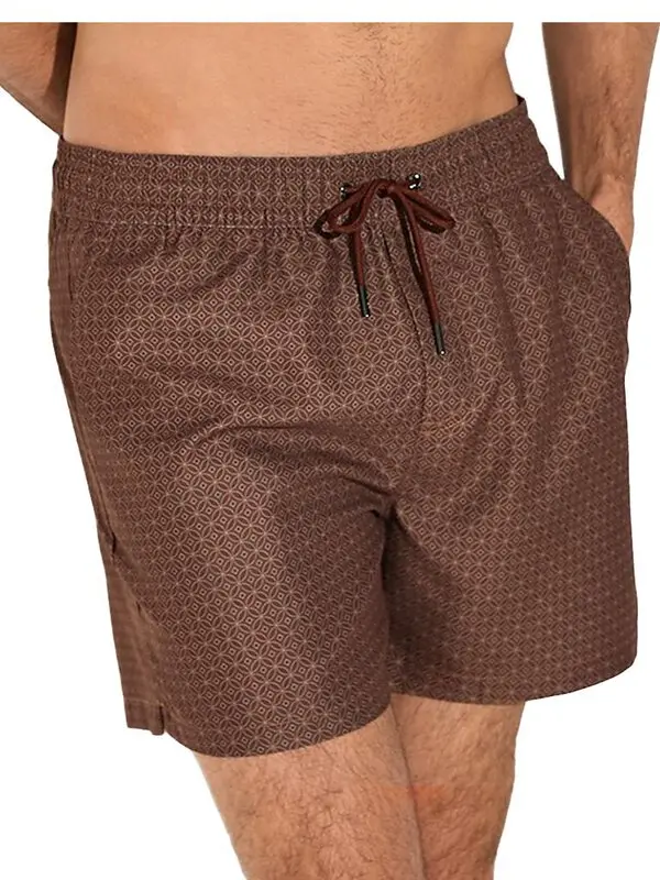 REISS Orient Swim Shorts - Dark Brown