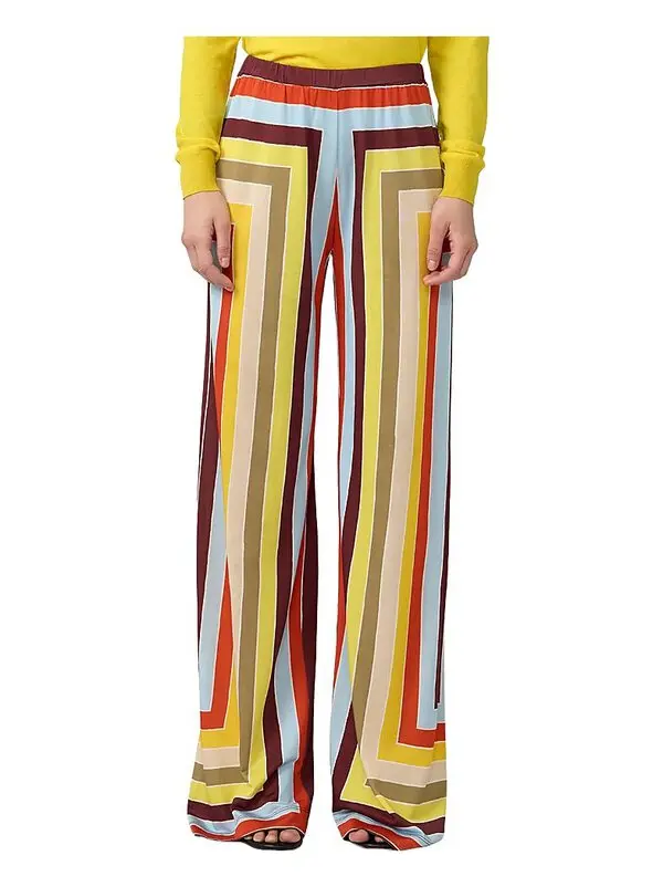 Diane Von Furstenberg Malia Wide Leg Pants - Dorian Stripe Multi