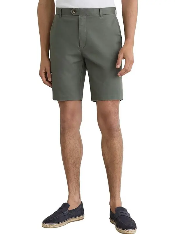 REISS Wicket Casual Chino Shorts - Sage Green
