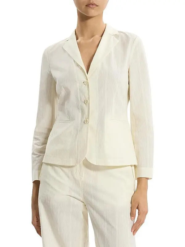 Theory Button Front Blazer - Ivory