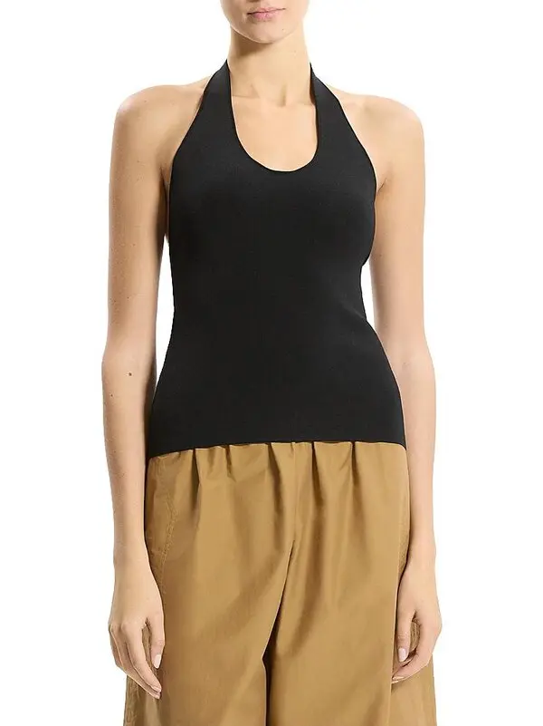 Theory Halter Neck Tank Top - Black