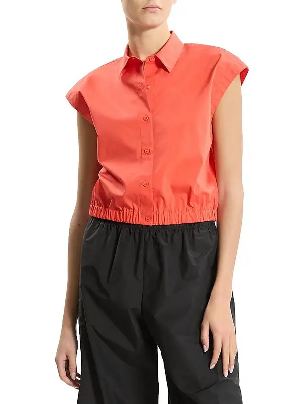 Theory Button Front Top - Poppy