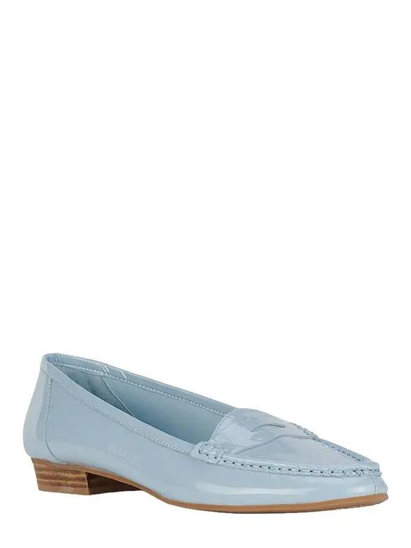 Jeffrey Campbell Patent Leather Loafers - Blue Patent Natural Stack