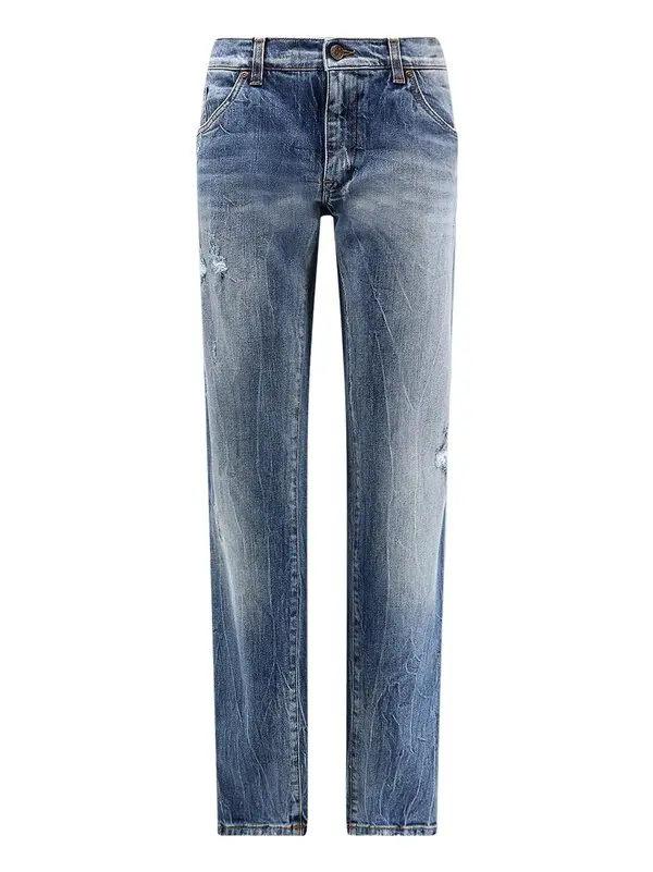 Dolce & Gabbana Blue Cotton Jeans - Multicolor