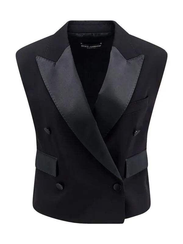 Dolce & Gabbana Virgin Wool And Silk Blend Tuxedo Vest - Multicolor