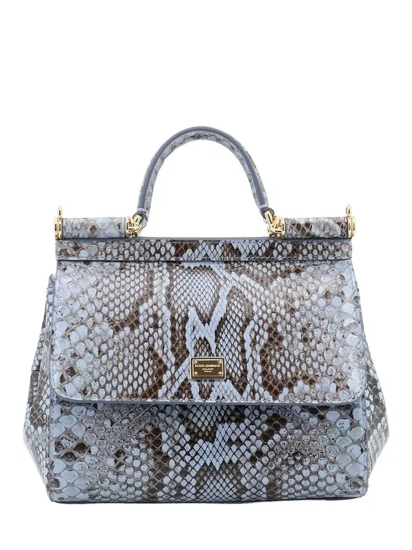 Dolce & Gabbana Sicily Python Top Handle Bag - Multicolor
