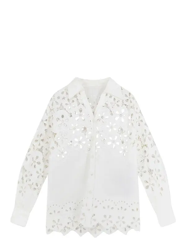 Dolce & Gabbana Cut-out Cotton Shirt - Multicolor