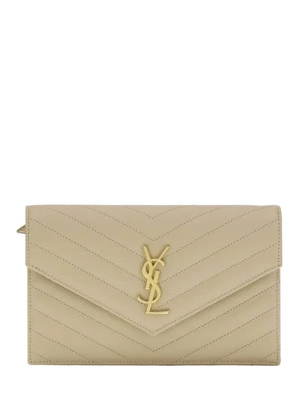 Saint Laurent Cassandre Mini Shoulder Bag - Cream