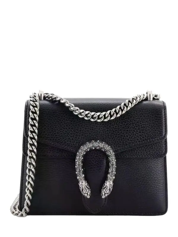 Gucci Dionysus Mini Leather Crossbody Bag - Black