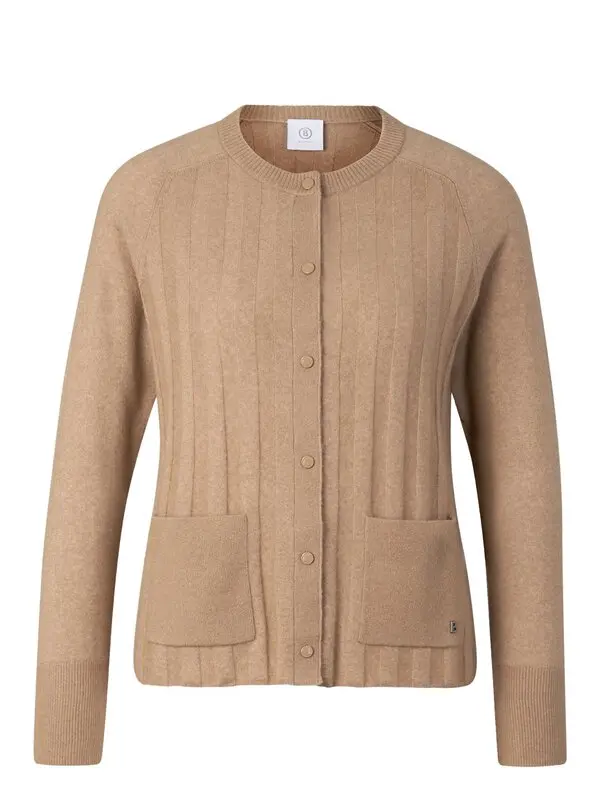 Bogner Tanja Virgin Wool Cashmere Cardigan - Camel