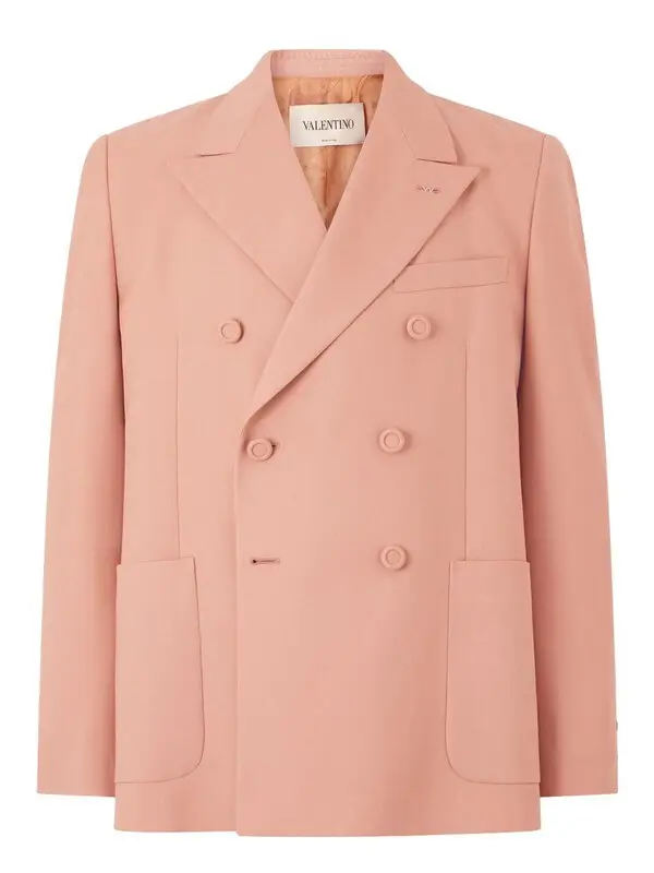 Valentino Garavani Single-breasted Wool-nattè Blazer - Pink