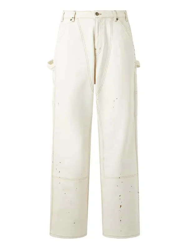 CHERRY LOS ANGELES Paint-splattered Straight-leg Jeans - White
