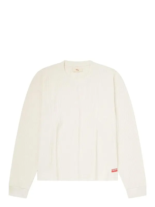 CHERRY LOS ANGELES Logo-print Cotton Waffle-jersey T-shirt - Beige
