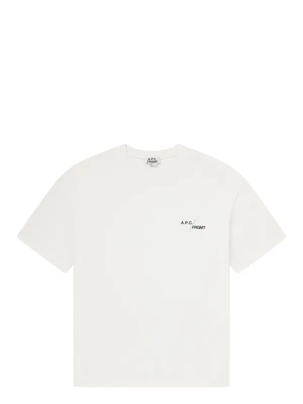 A.p.c. Fragment Logo-print Cotton-jersey T-shirt - White