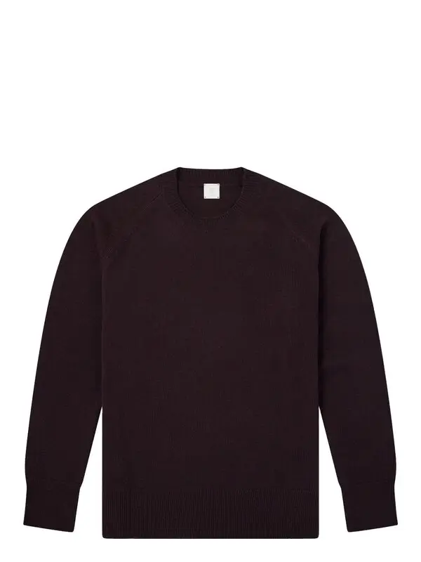 Eleventy Wool Crew Neck Sweater - Brown