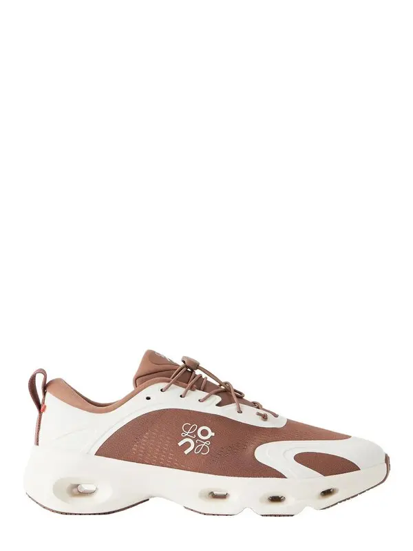 Loewe X On Cloudsolo Rubber-trimmed Mesh Sneakers - Brown