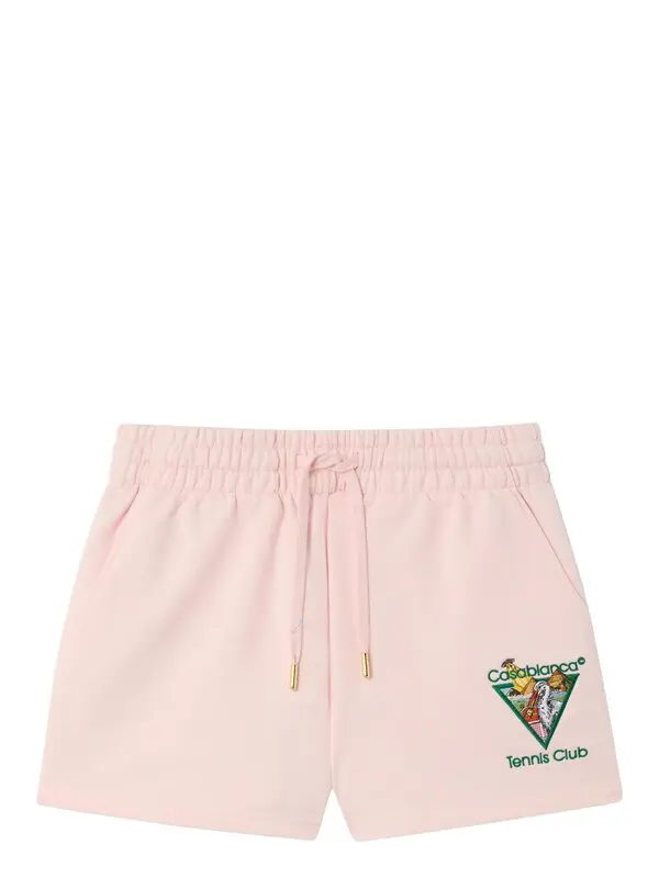 Casablanca Embroidered Tennis Club Sweatshorts - Pink