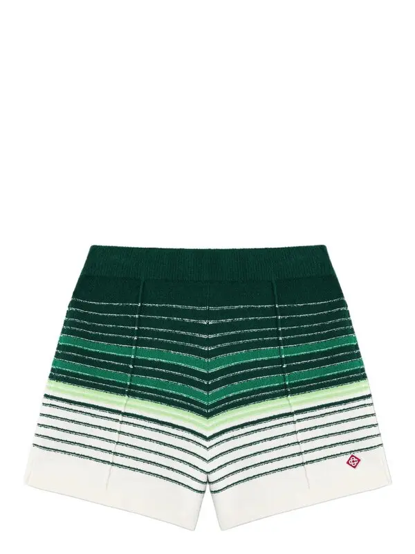 Casablanca Boucle Stripe Shorts - Green
