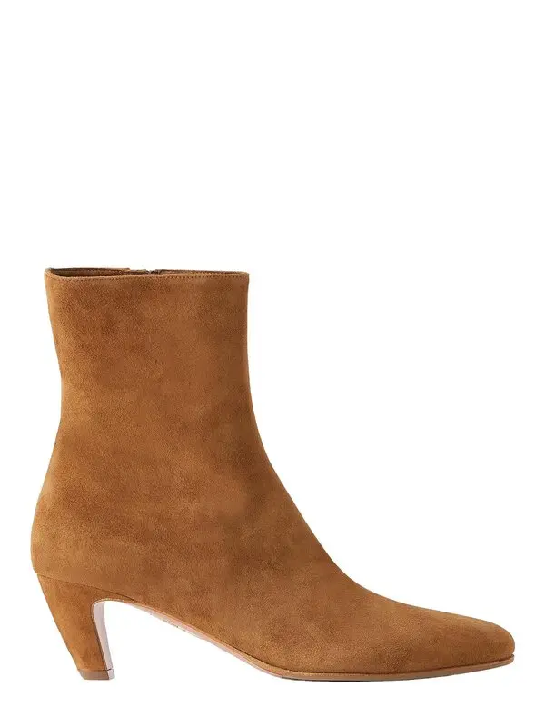 AQUAZZURA Sloan 50 Suede Chelsea Boots - Brown
