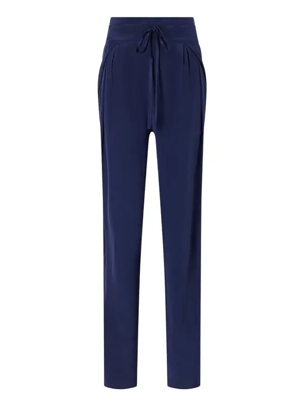 Sharon Wauchob The Vardar Silk-blend Straight-leg Pants - Blue