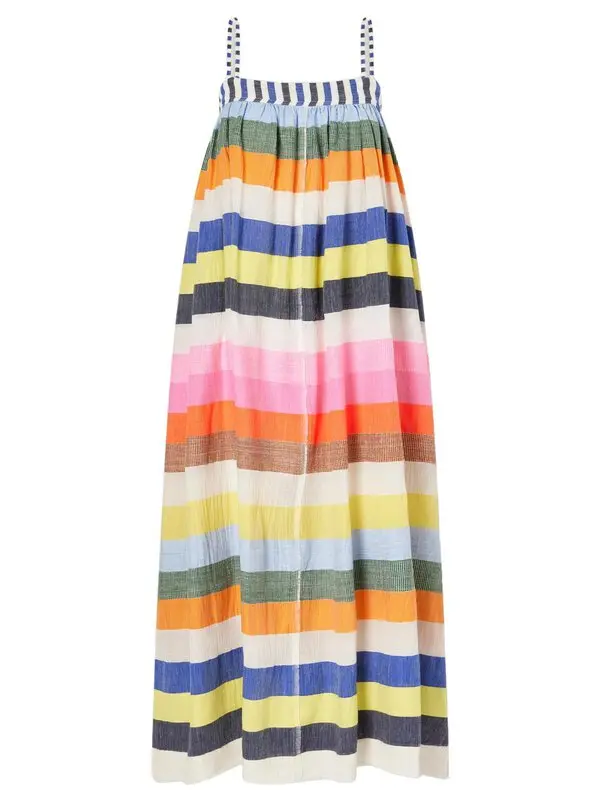 LEMLEM Eda Striped Cotton-gauze Midi Dress - Multi