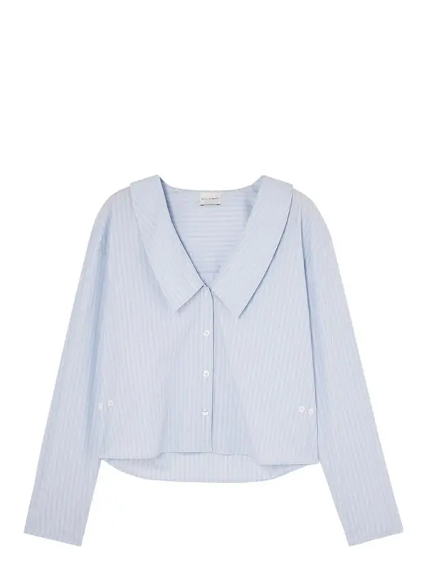DEIJI STUDIOS Striped Organic Cotton Shirt - Blue
