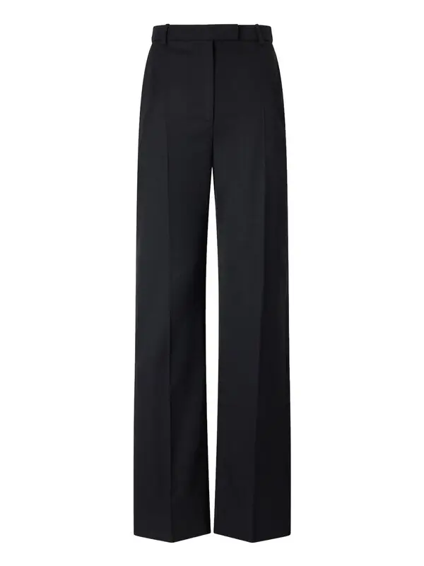 Alexander McQueen Wool Straight-leg Trousers - Black