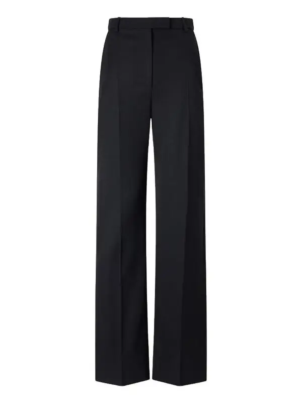 Alexander McQueen Wool Straight-leg Trousers - Black