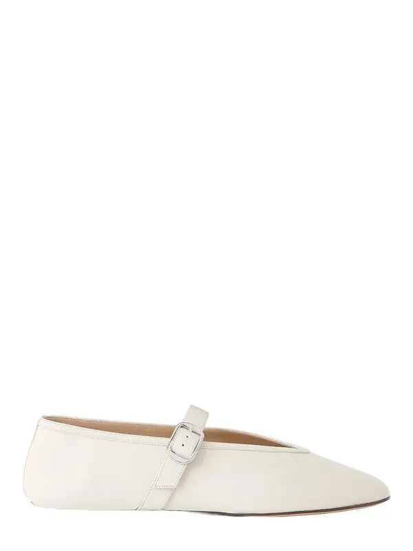 Le Monde Beryl Stella Leather Mary Jane Ballet Flats - Neutrals
