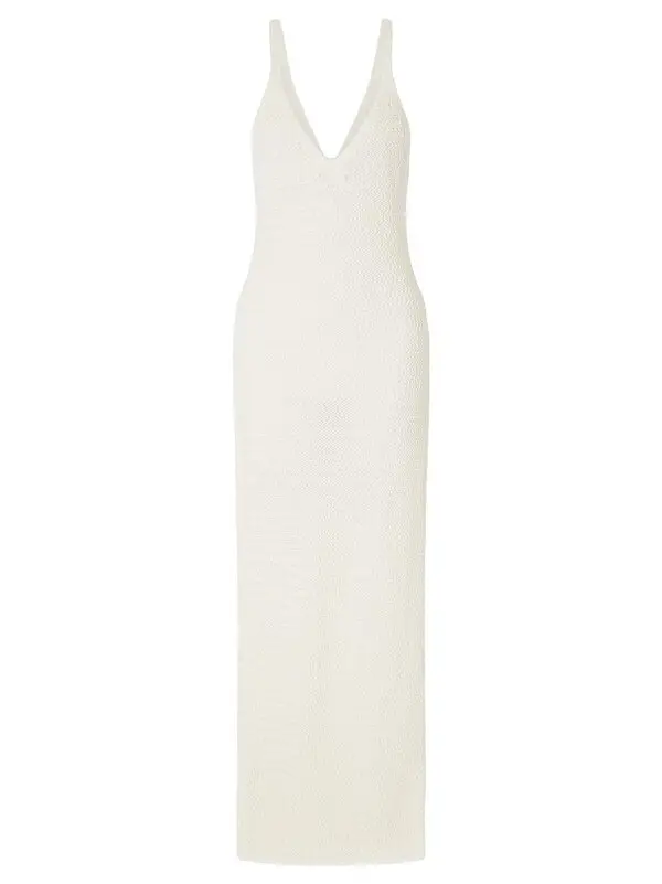Balmain Crocheted Maxi Dress - Neutrals