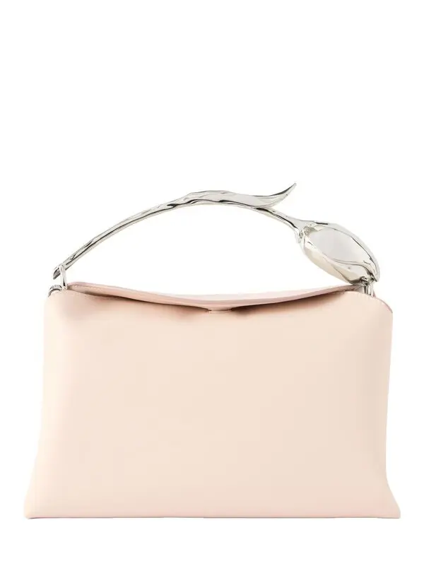 Erdem Bloom Medium Leather Shoulder Bag - Pink