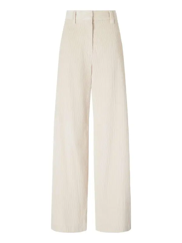 Brunello Cucinelli Cotton Wide-leg Trousers - Sand