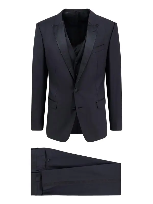 Dolce & Gabbana Martini Tuxedo With Vest - Black