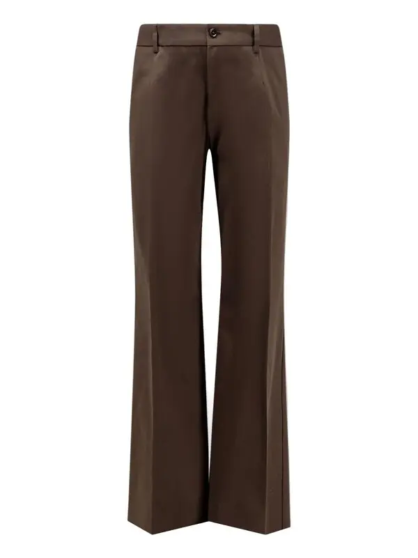 Dolce & Gabbana Tailored Cotton Trousers - Brown