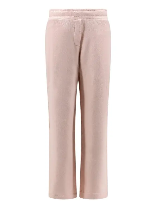 Dolce & Gabbana Embroidered Logo Patch Cotton Trousers - Pink