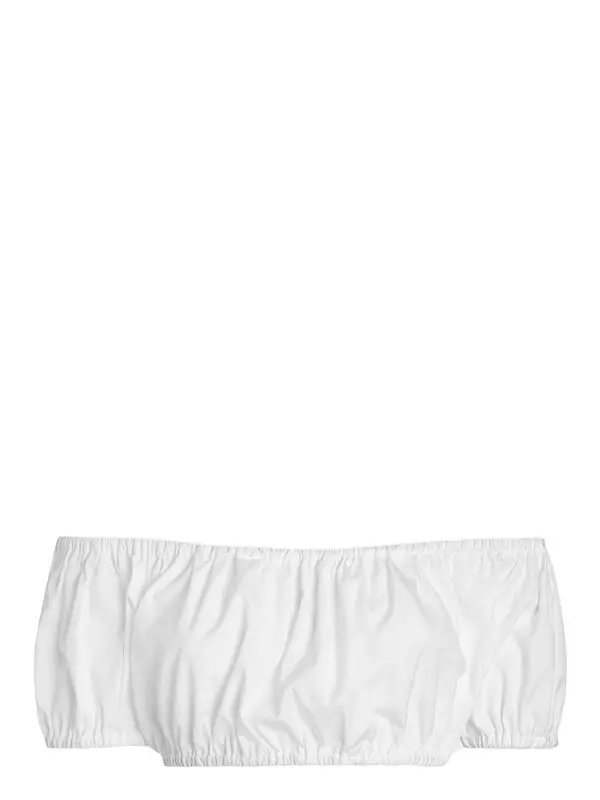 Dolce & Gabbana Cropped Cotton Poplin Top - White