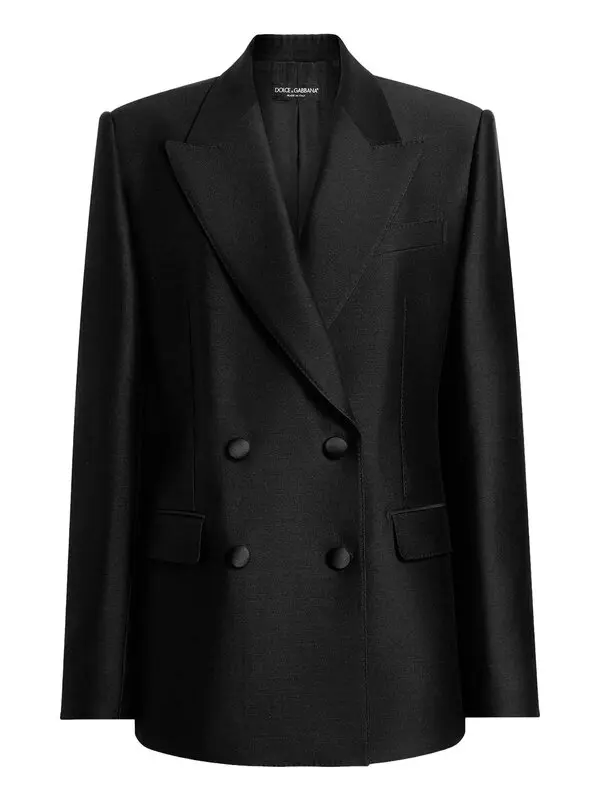 Dolce & Gabbana Double-breasted Faille Blazer - Black