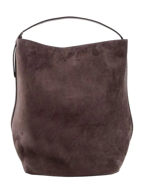 TOTEME Suede Tote Bag With Adjustable Handle - Grey