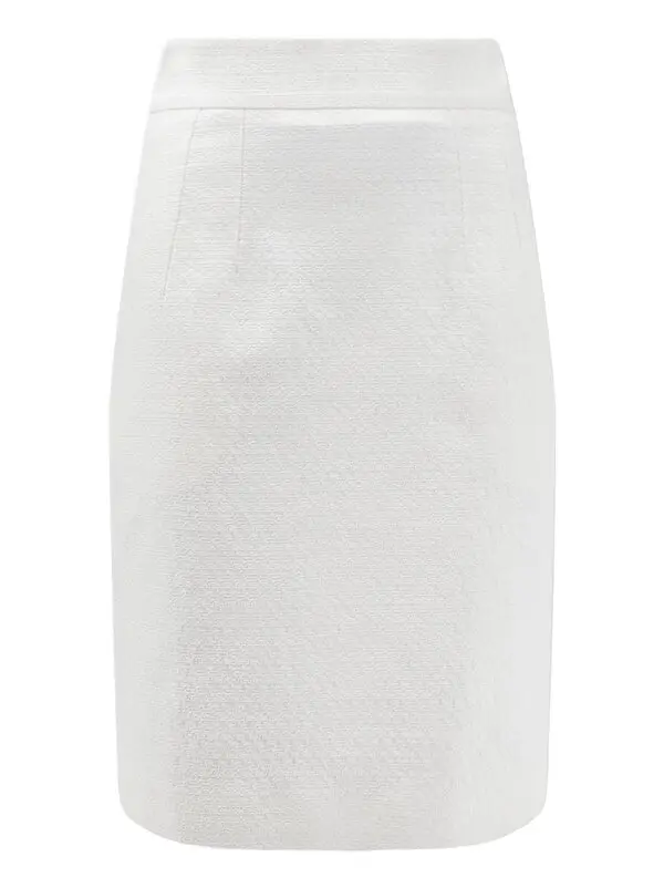 Dolce & Gabbana Stretch Mat Skirt - White