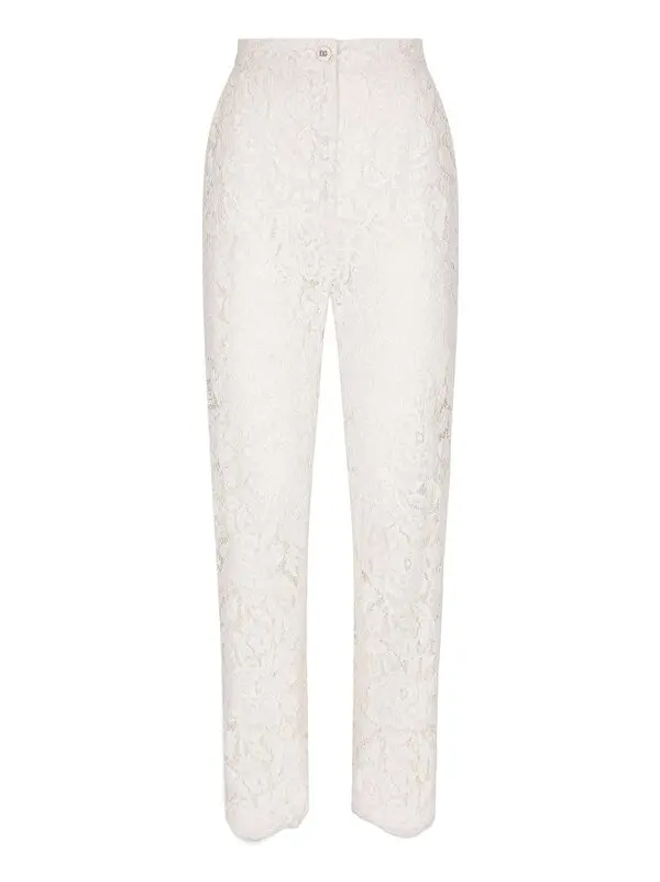 Dolce & Gabbana Lace Trousers - White