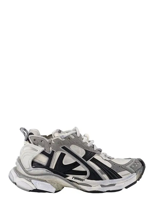 Balenciaga Runner Nylon Sneakers With Contrasting Inserts - Grey