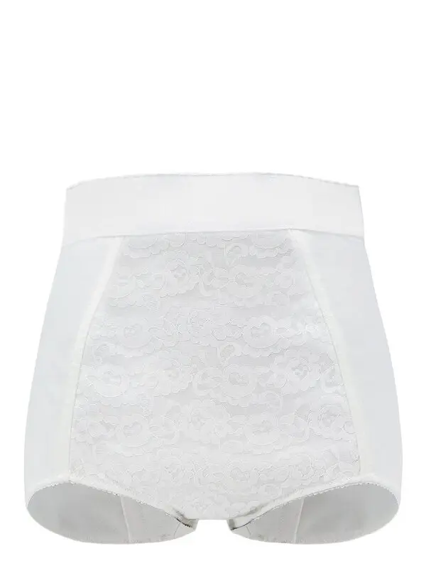 Dolce & Gabbana Jacquard And Lace Shorts - White