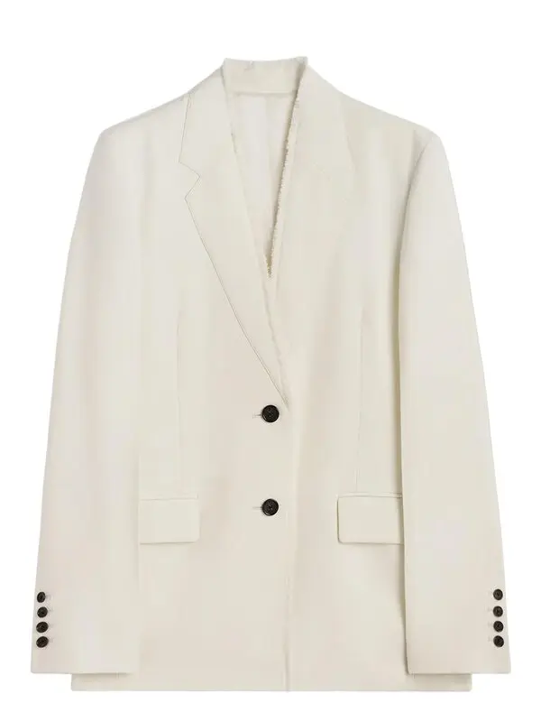 TOTEME Raw Lapel Blazer - White