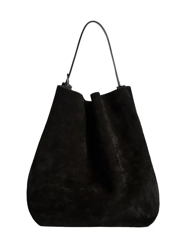 TOTEME Suede Belted Tote - Brown