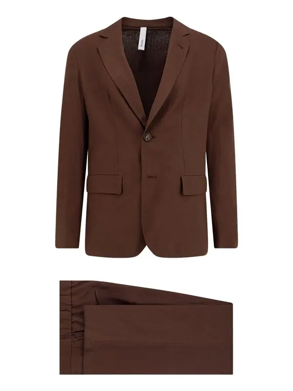 HEVO Galatina Linen And Viscose Suit - Brown