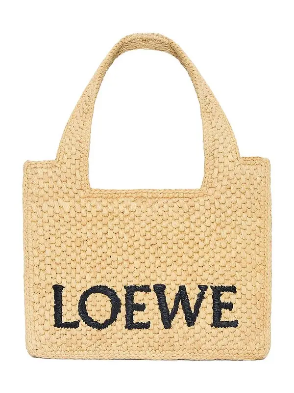 Loewe Mini Raffia Handbag - Beige