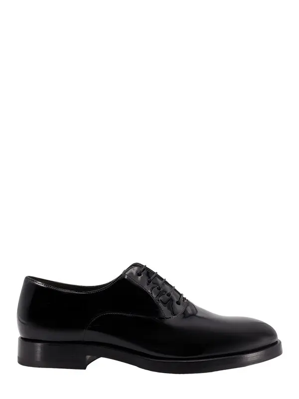 Brunello Cucinelli Patent Leather Oxford Lace-up Shoes - Black