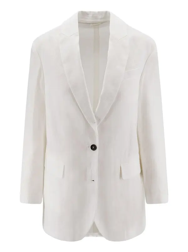 Brunello Cucinelli Cotton Blazer - White