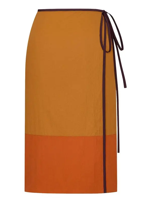 Saint Laurent Midi Pencil Skirt - Orange